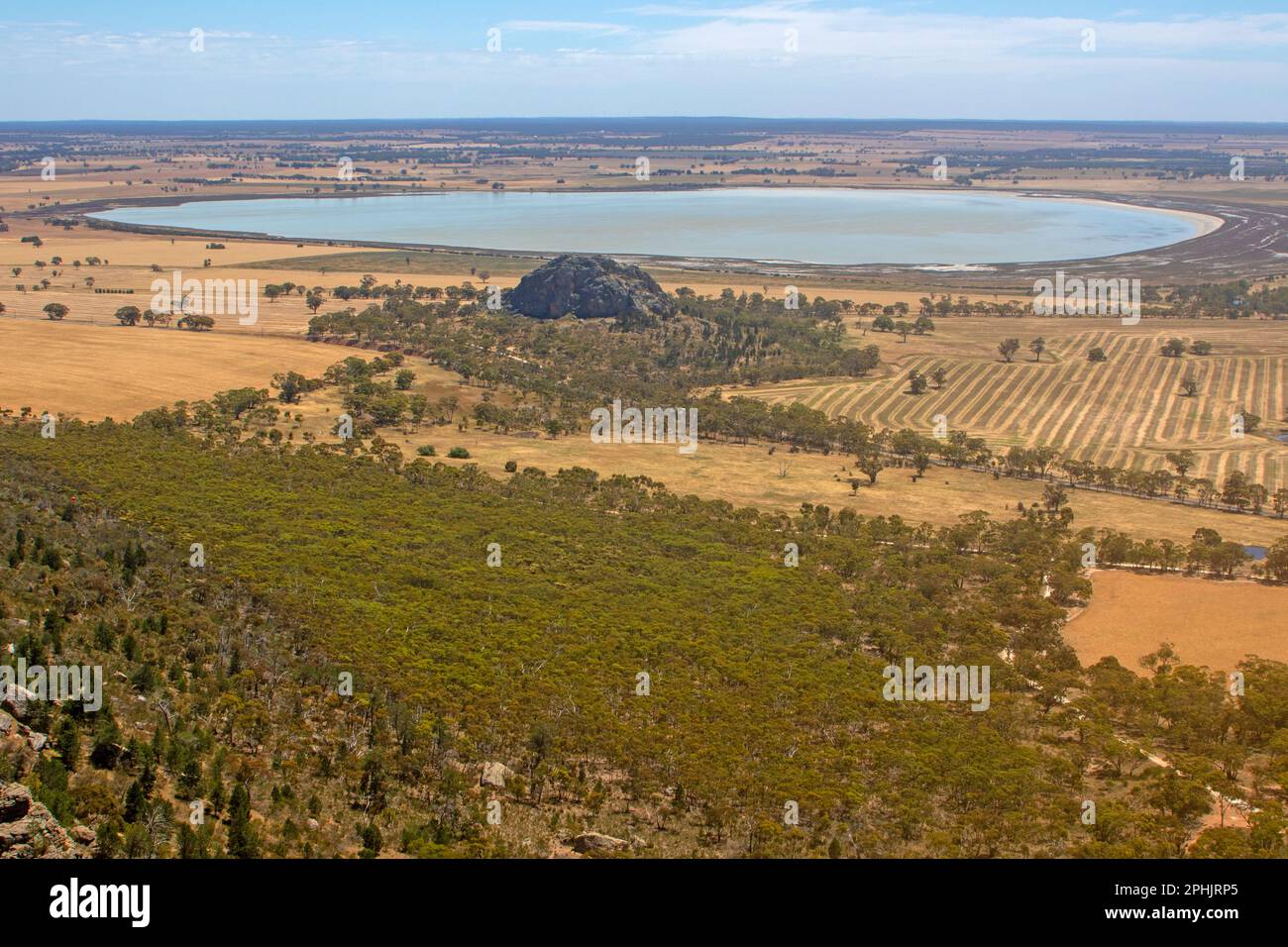 Mitre Rock and Mitre Lake, viewed from Mt Arapiles Stock Photo - Alamy