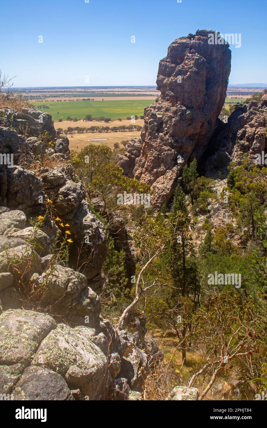 The Pharos pinnacle on Mt Arapiles Stock Photo - Alamy