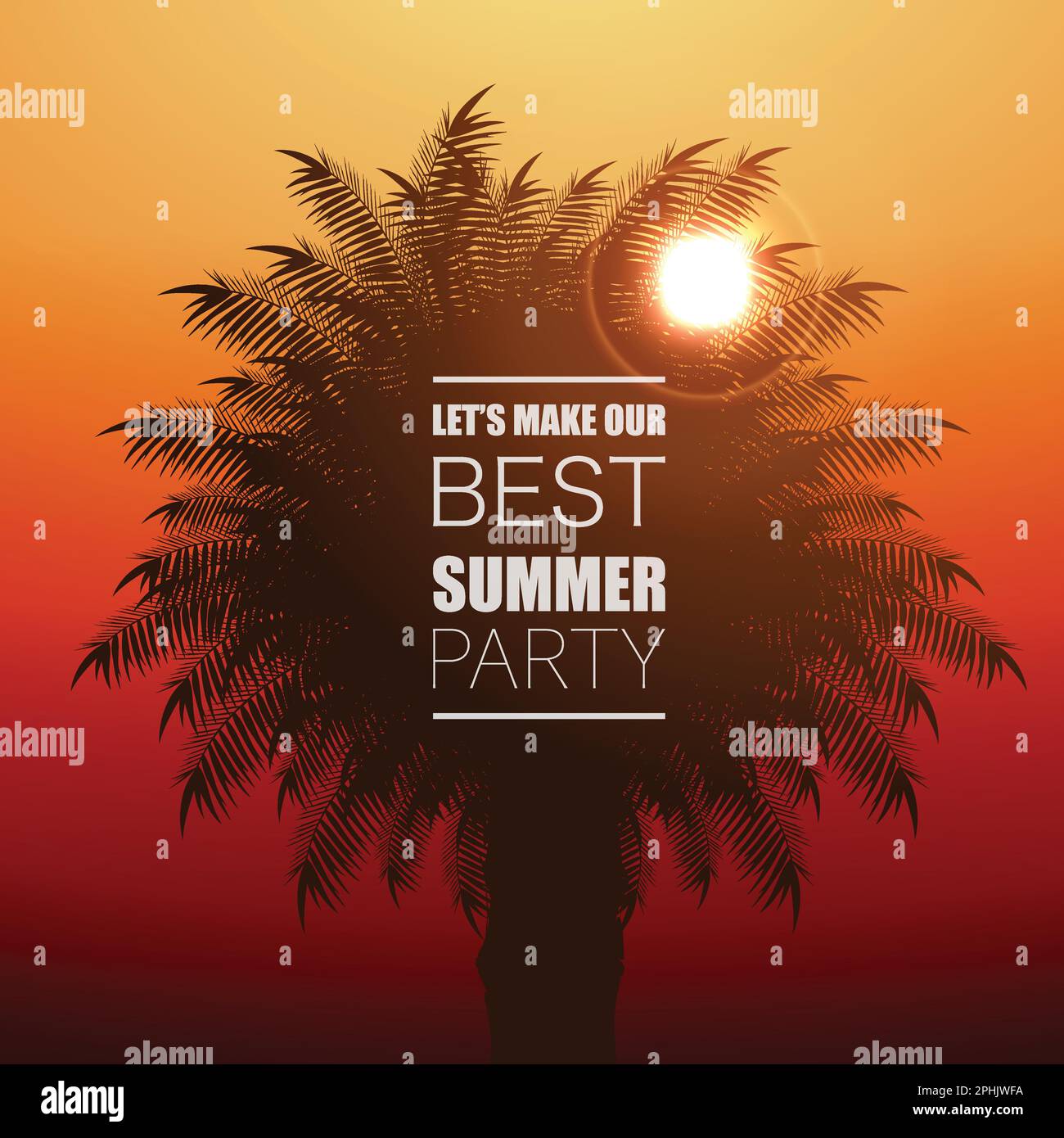 Palm tree party poster Stock Vector Image & Art - Alamy