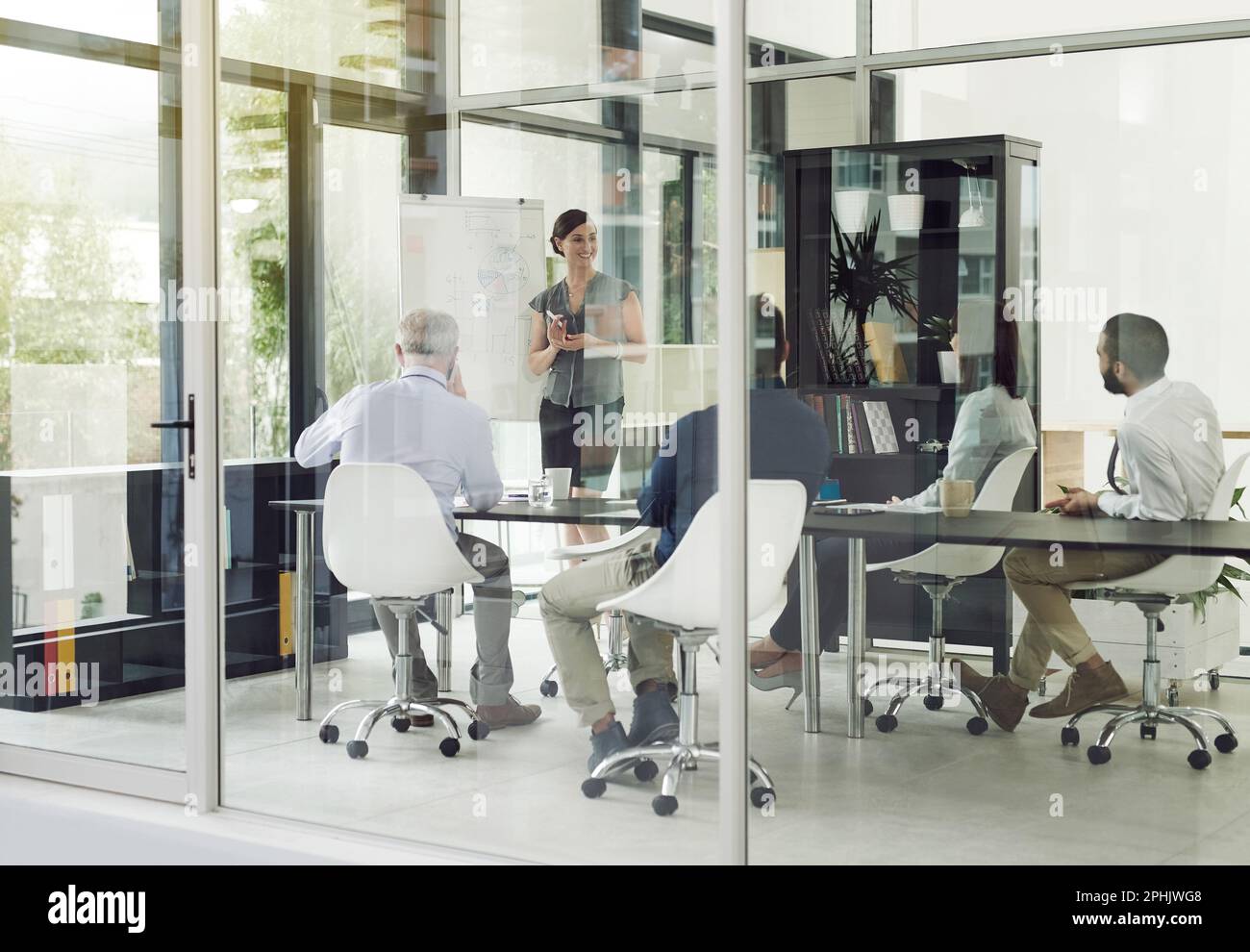 White collar business. corporate businesspeople in the office Stock ...