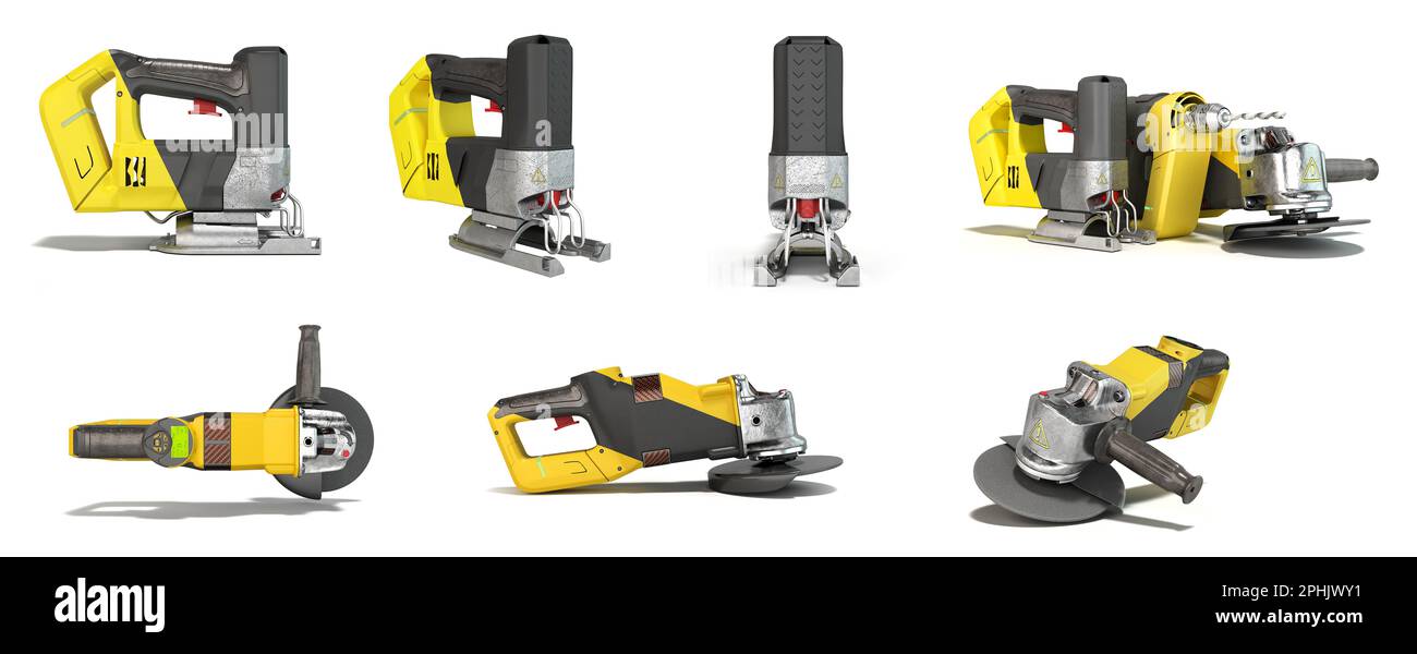 modern portable construction tool presentation of the object 3d render ...