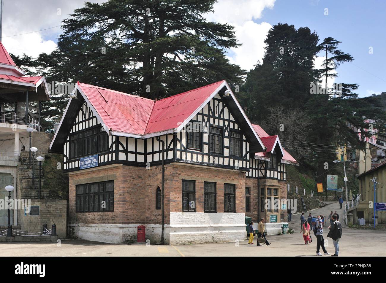 State library building on Mall Road of Shimla state Himachal Pradesh ...