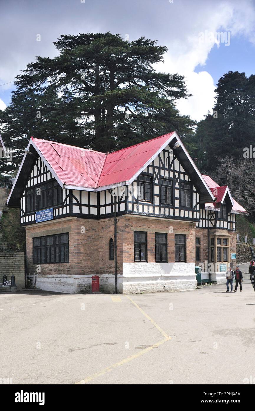 State library building on Mall Road of Shimla state Himachal Pradesh ...