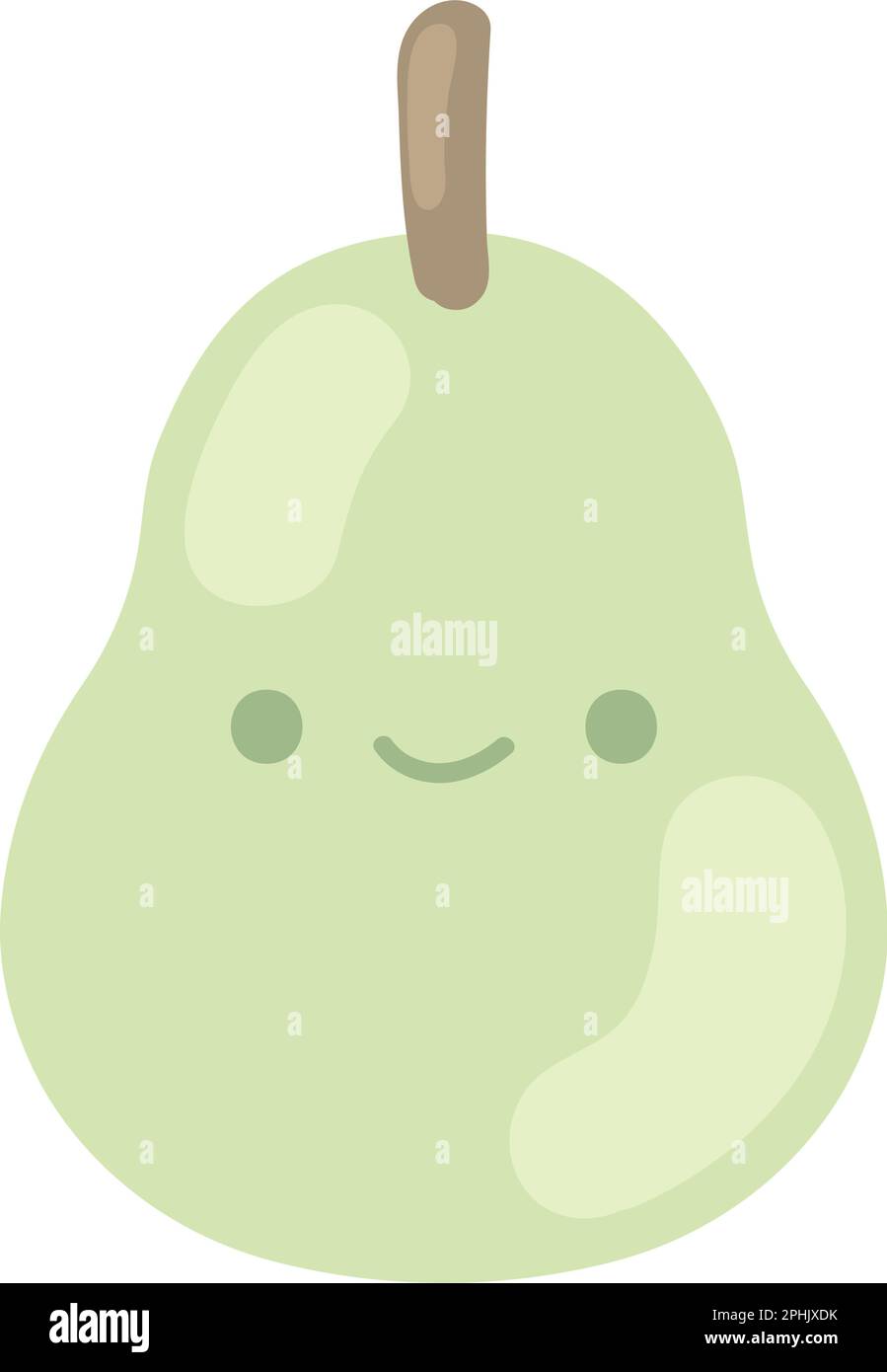 pear kawaii fruit Stock Vector Image & Art - Alamy