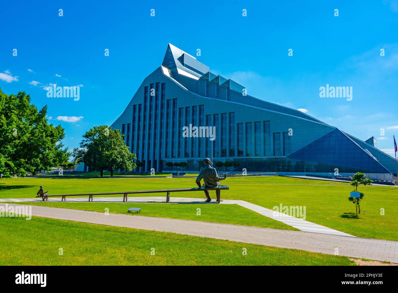 View of the Latvian national library in Riga, Latvia Stock Photo - Alamy