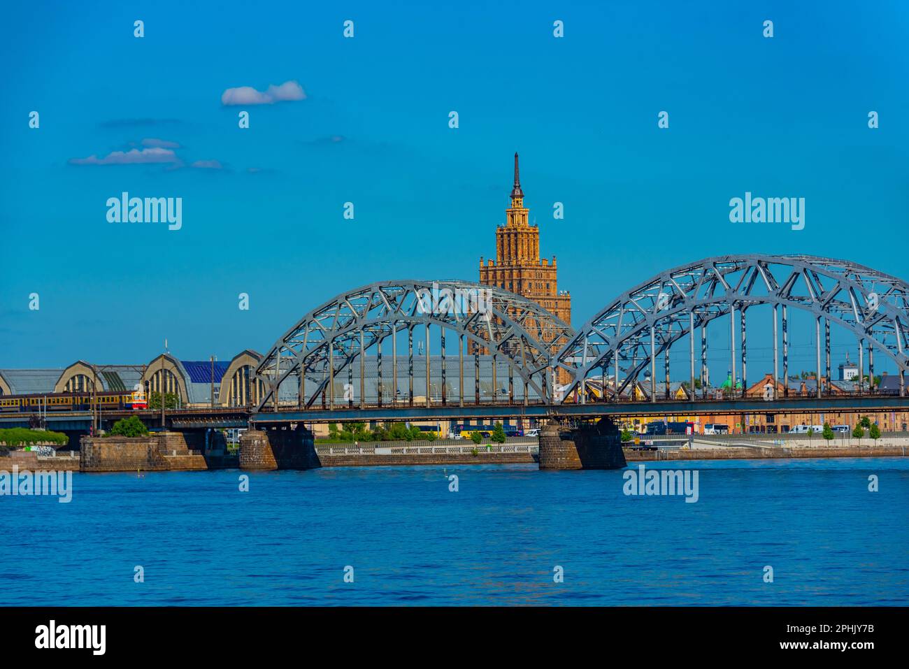 view of the zeppelin hangars and the academy of sciences building next ...