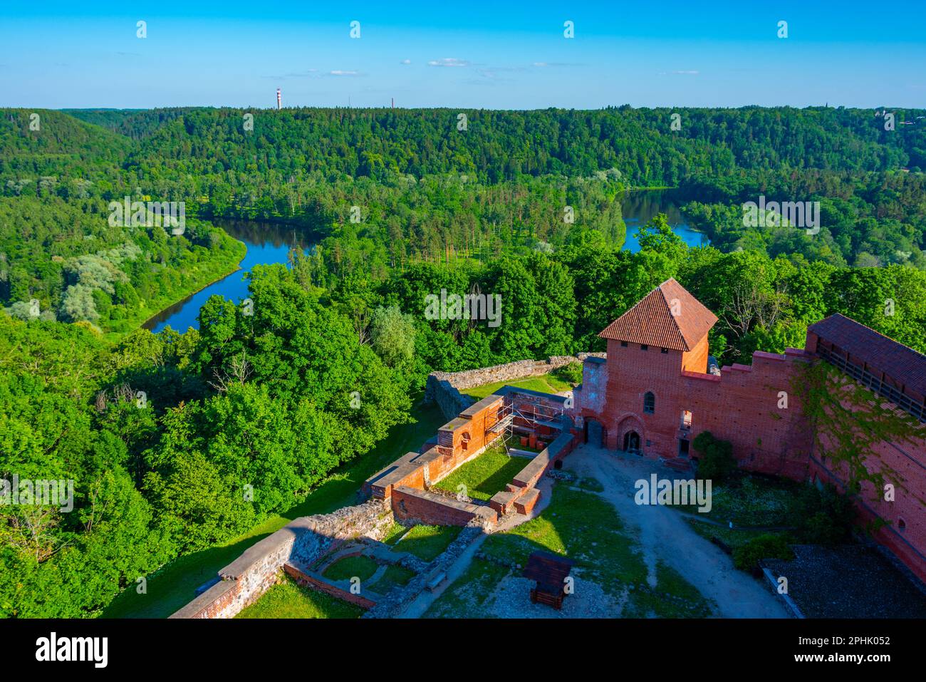 View of the Turaida castle in Latvia Stock Photo - Alamy