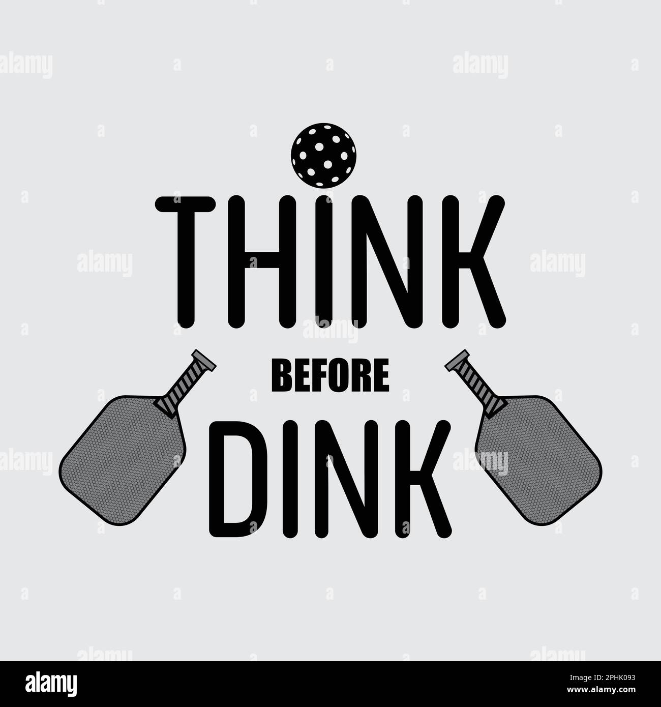 Pickleball paddle and ball text Stock Vector Image & Art - Alamy