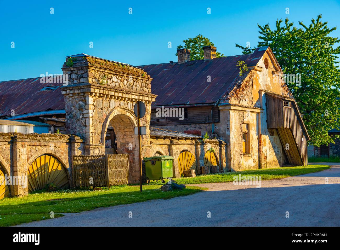 Old houses at Latvian village Krimulda Stock Photo - Alamy