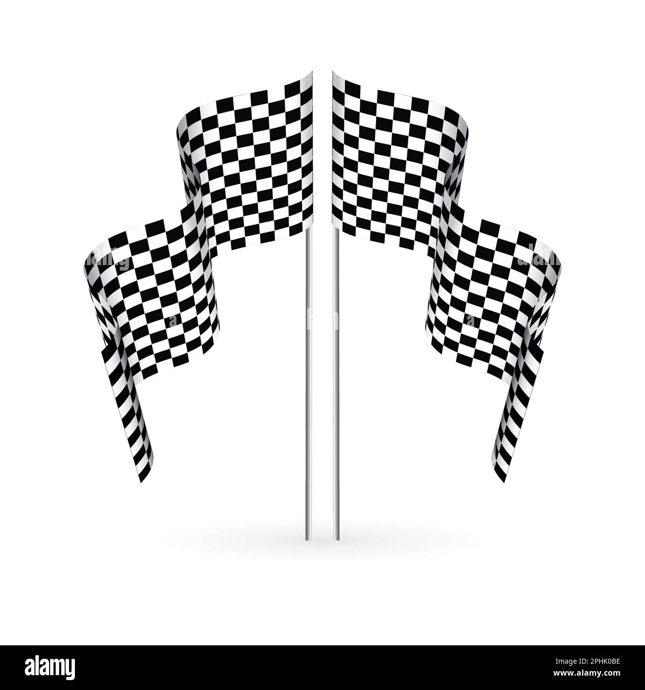 Two crossed race checkered Cut Out Stock Images & Pictures - Alamy