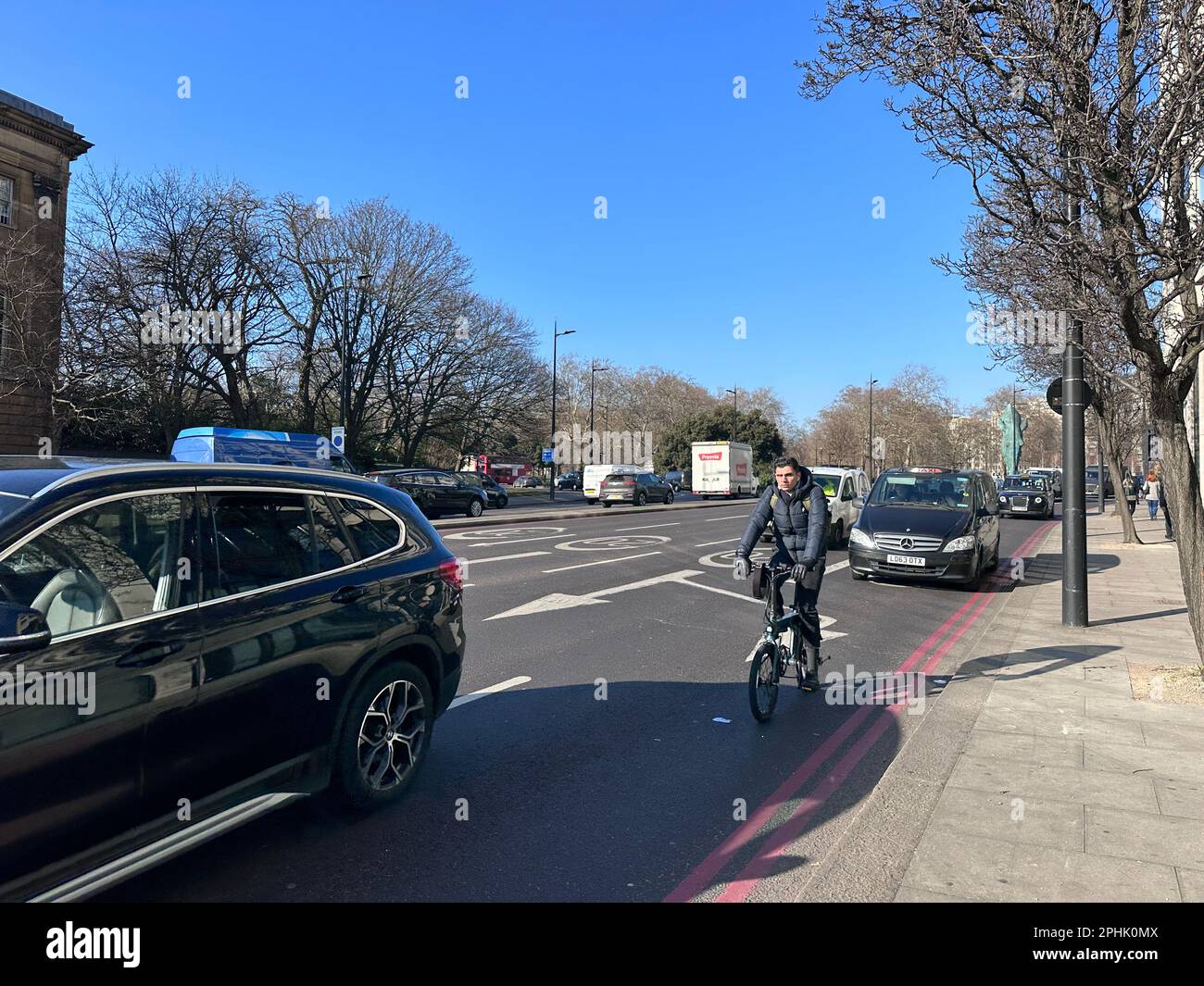 Exhibition Road, SW7, City of Westminster sign Stock Photo - Alamy