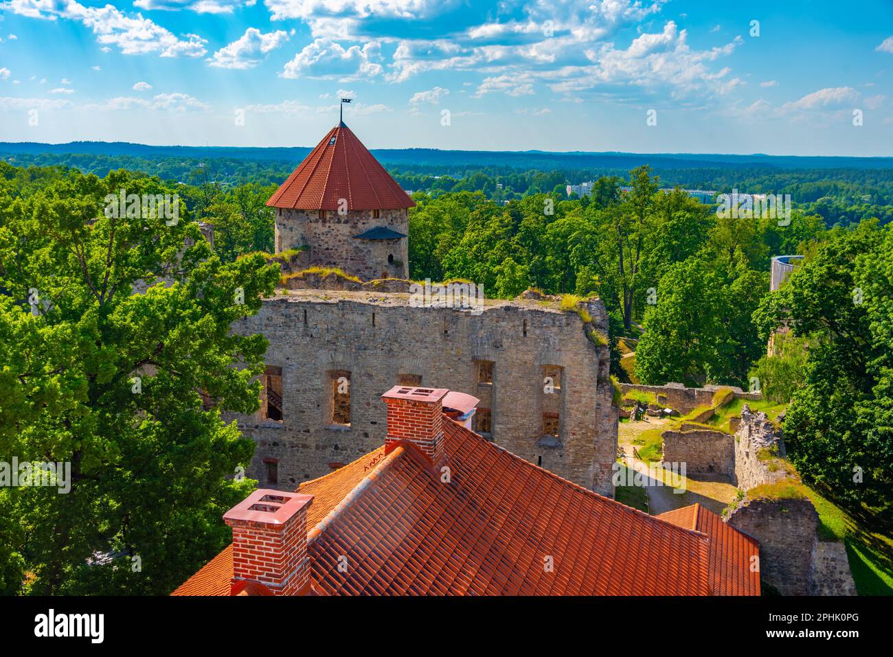 View of the Cesis castle in Latvia Stock Photo - Alamy