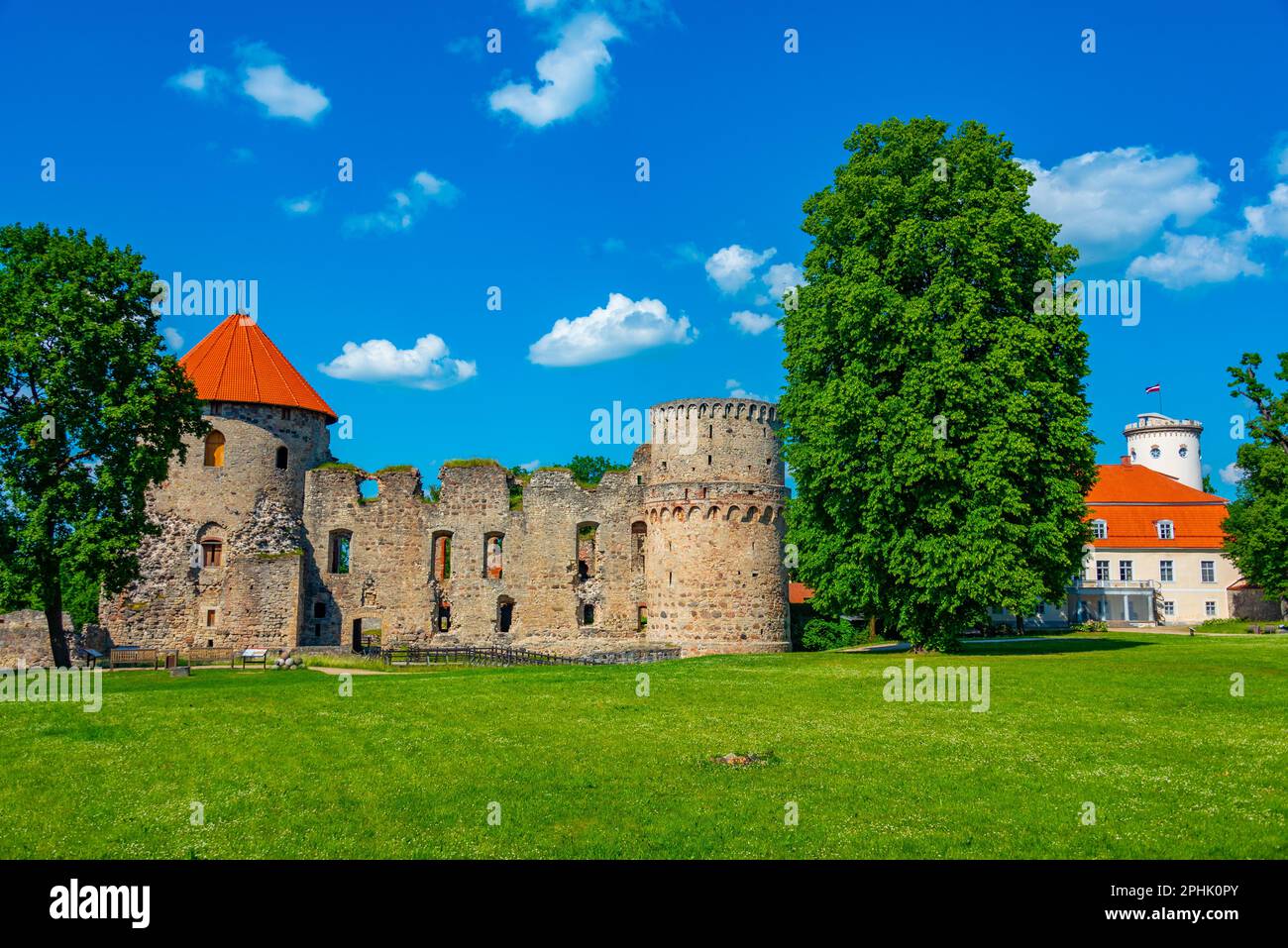 View of the Cesis castle in Latvia Stock Photo - Alamy