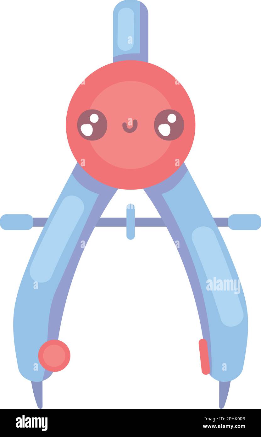 compass school kawaii Stock Vector Image & Art - Alamy