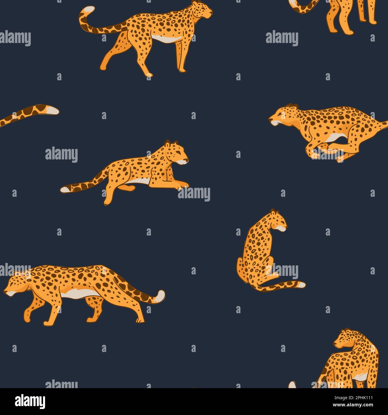 Leaping leopard Stock Vector Images - Alamy