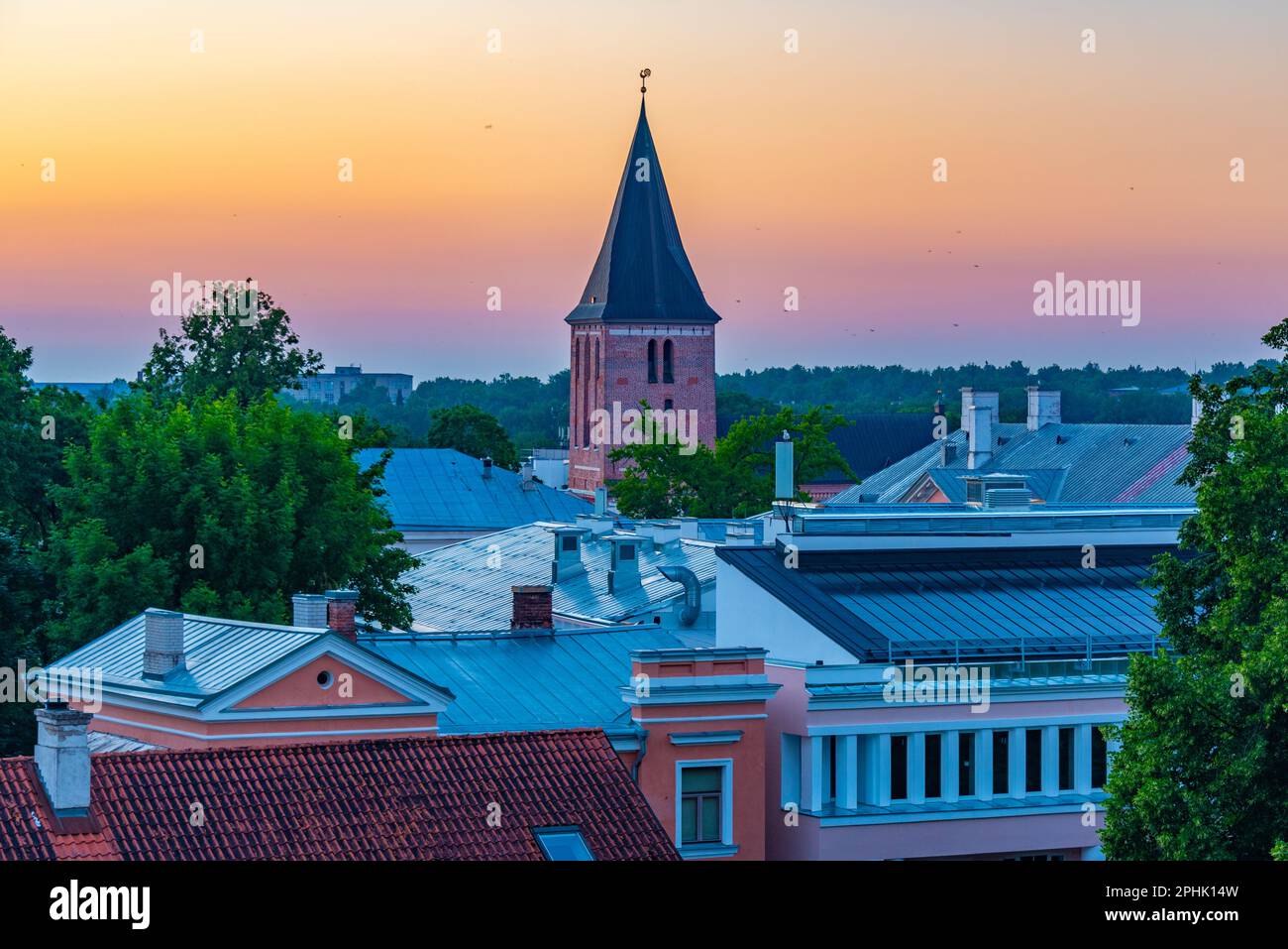 Aerial view of Estonian town Tartu Stock Photo - Alamy
