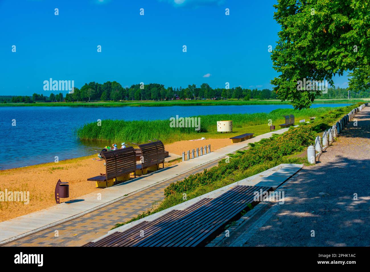 Summer day at Tamula beach at VГµru in Estonia Stock Photo - Alamy