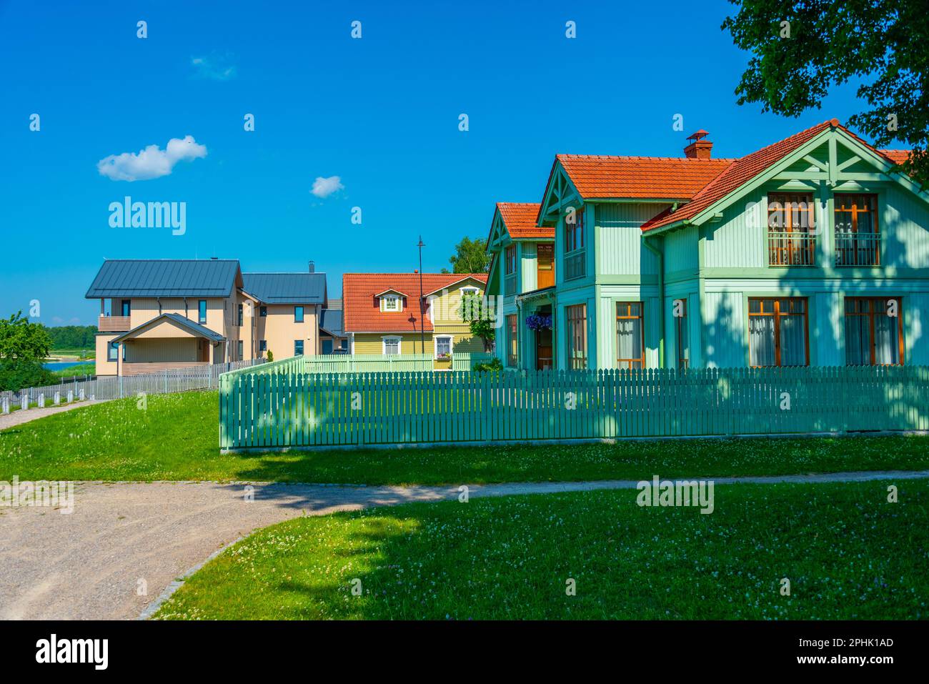 Residential houses at Tamula beach at VГµru in Estonia Stock Photo - Alamy
