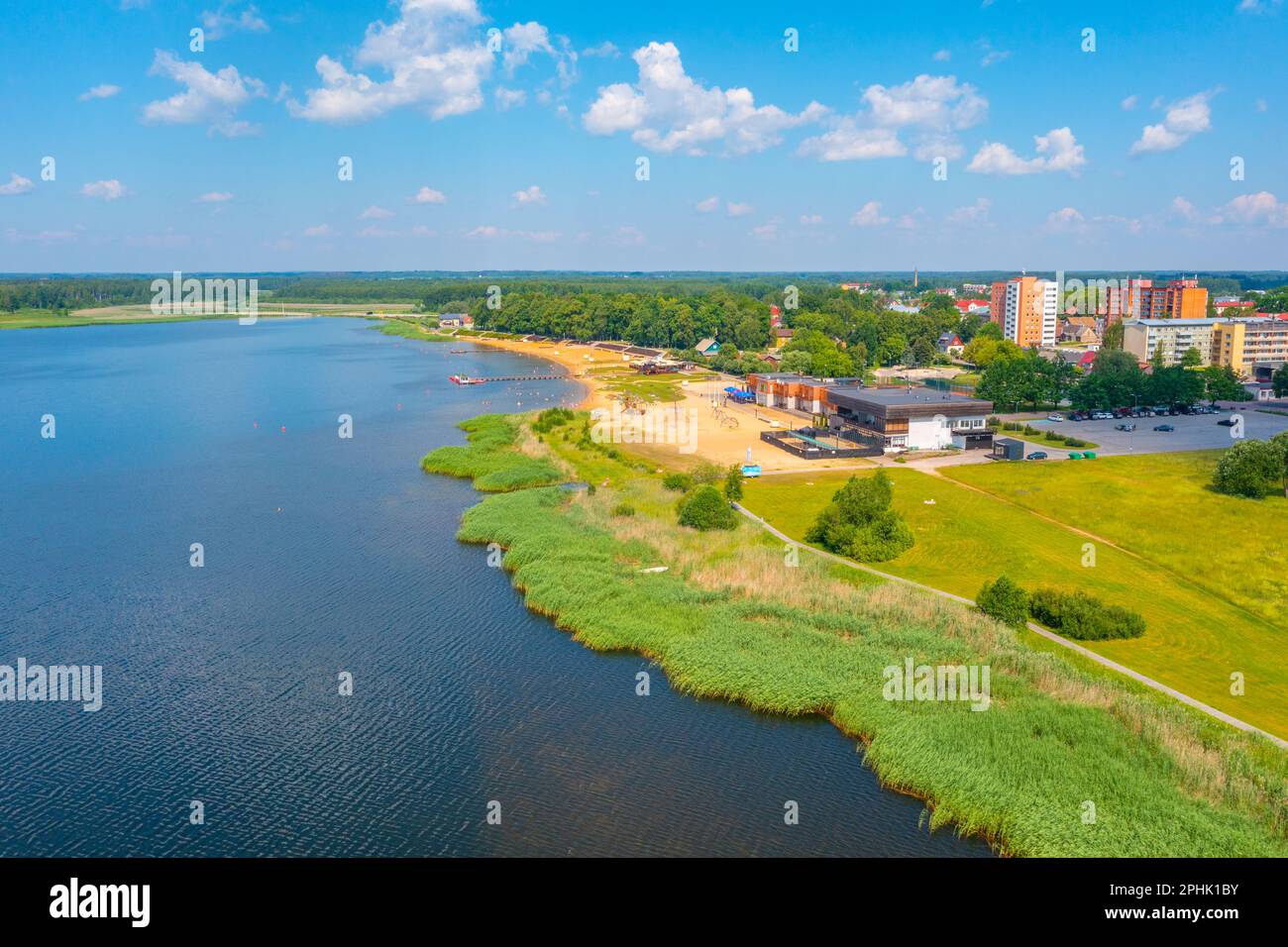 Aerial view of Tamula beach at Võru in Estonia Stock Photo - Alamy
