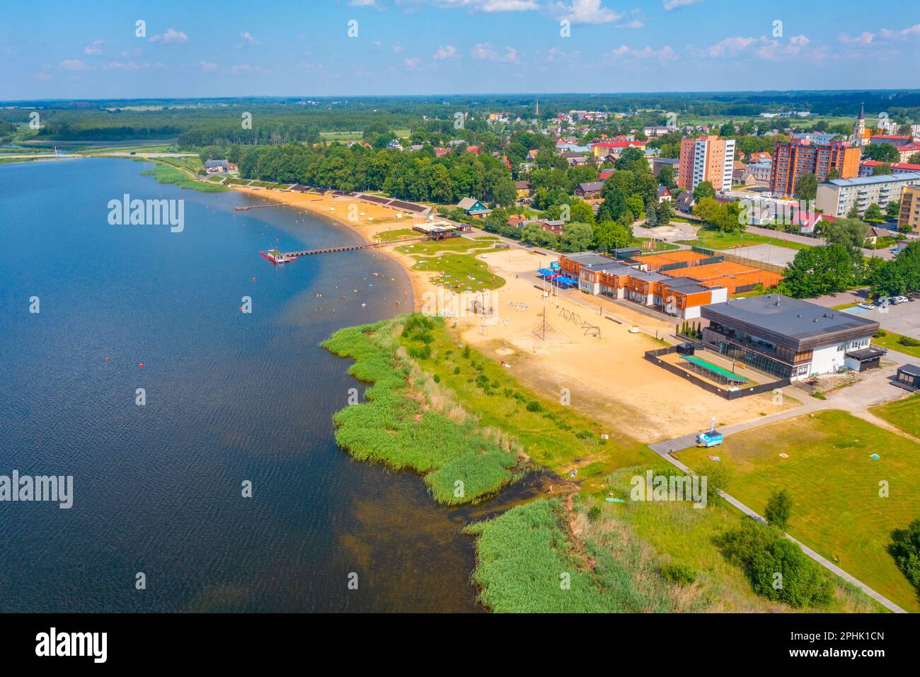 Aerial view of Tamula beach at Võru in Estonia Stock Photo - Alamy