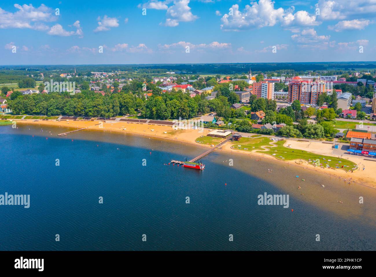 Aerial view of Tamula beach at Võru in Estonia Stock Photo - Alamy
