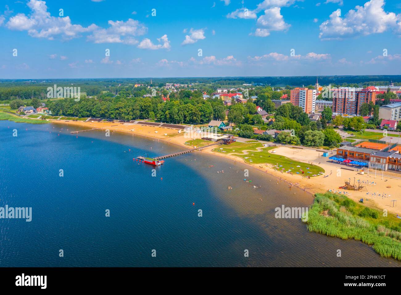 Aerial view of Tamula beach at Võru in Estonia Stock Photo - Alamy