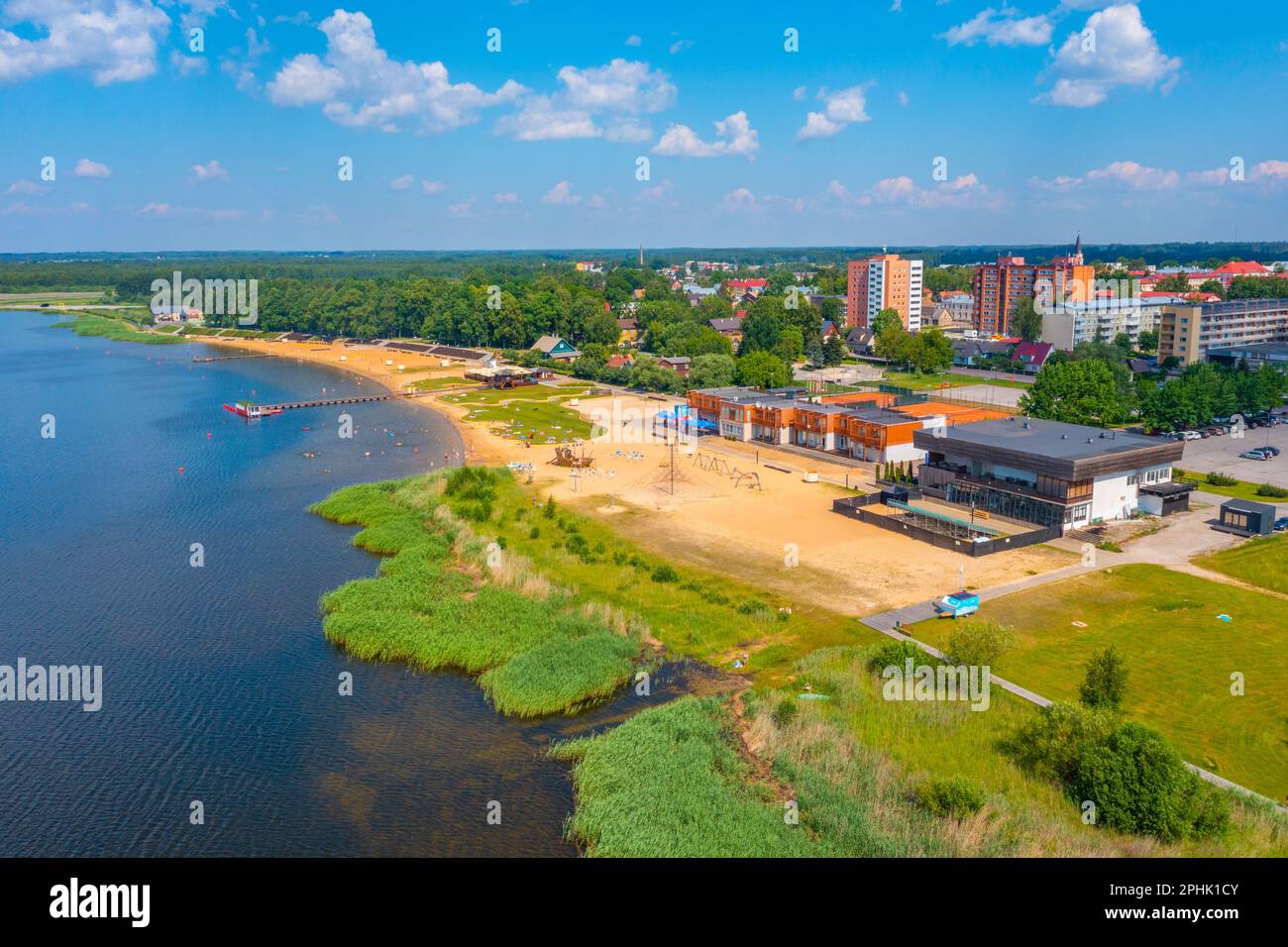 Aerial view of Tamula beach at Võru in Estonia Stock Photo - Alamy
