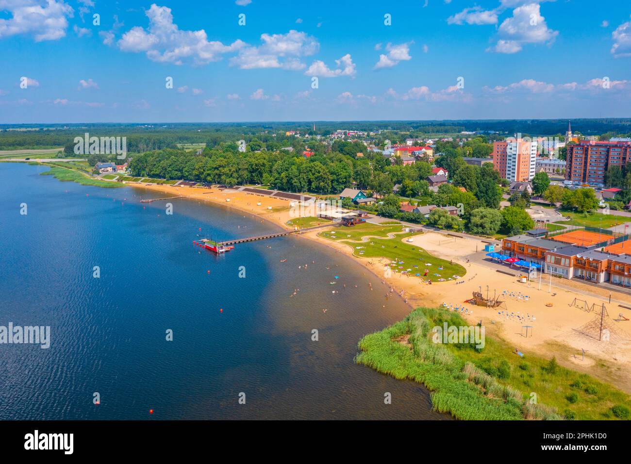 Aerial view of Tamula beach at Võru in Estonia Stock Photo - Alamy