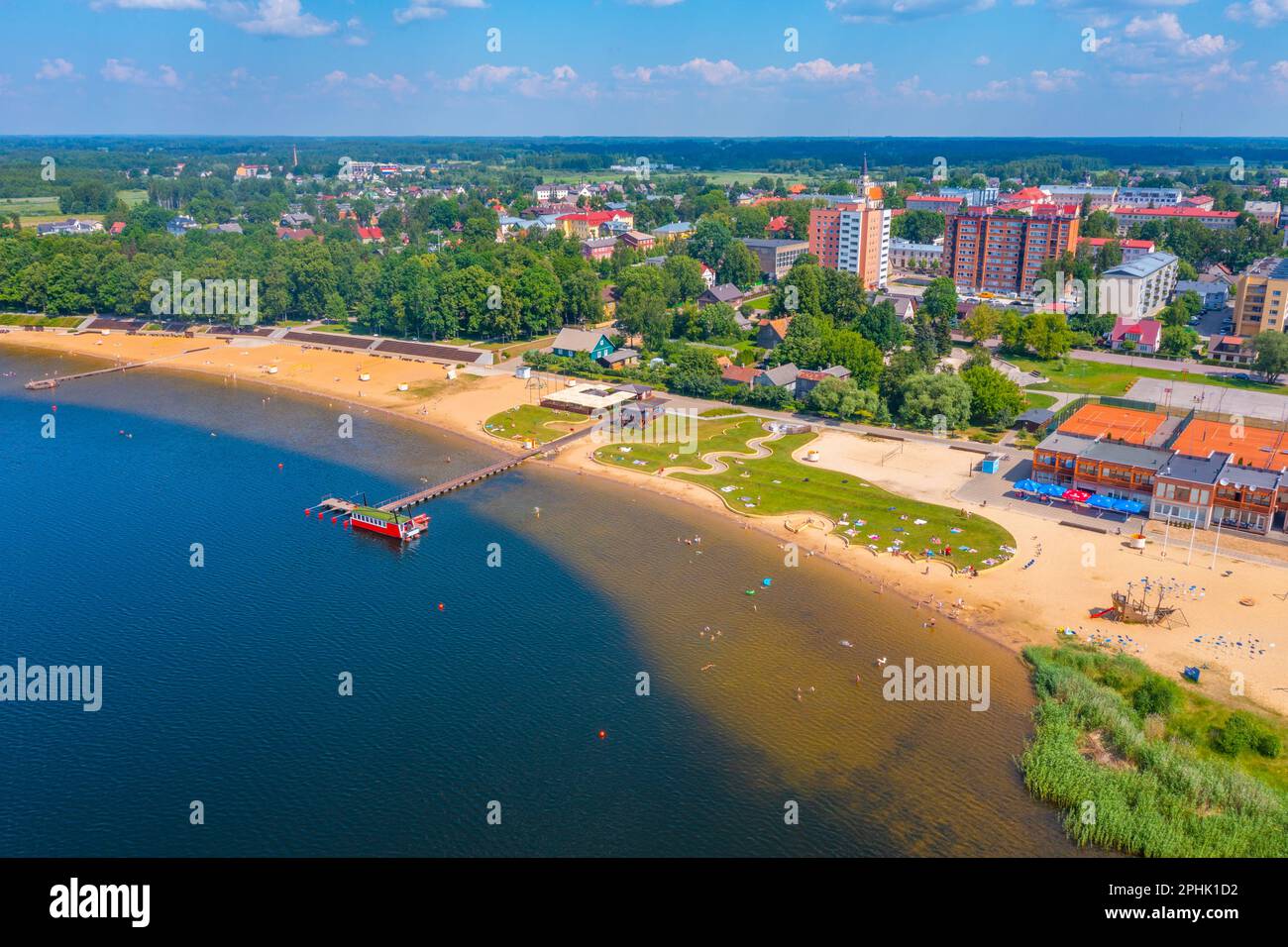 Aerial view of Tamula beach at Võru in Estonia Stock Photo - Alamy