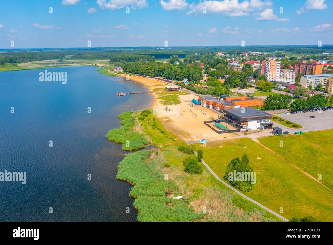 Aerial view of Tamula beach at Võru in Estonia Stock Photo - Alamy