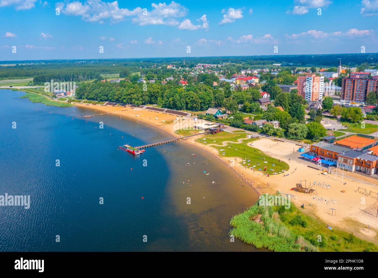 Aerial view of Tamula beach at Võru in Estonia Stock Photo - Alamy