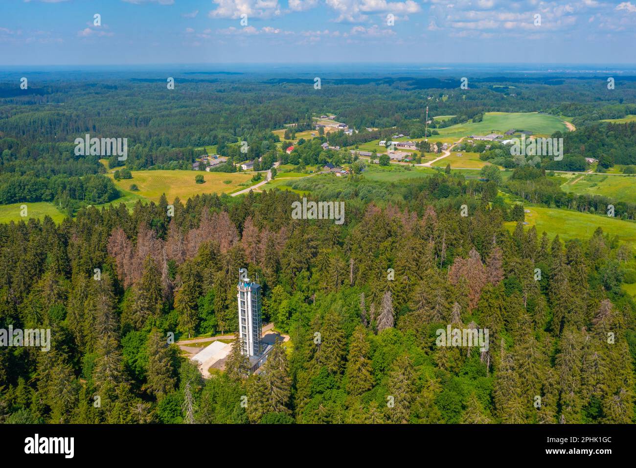 Suur Munamägi Tower in Estonia Stock Photo - Alamy