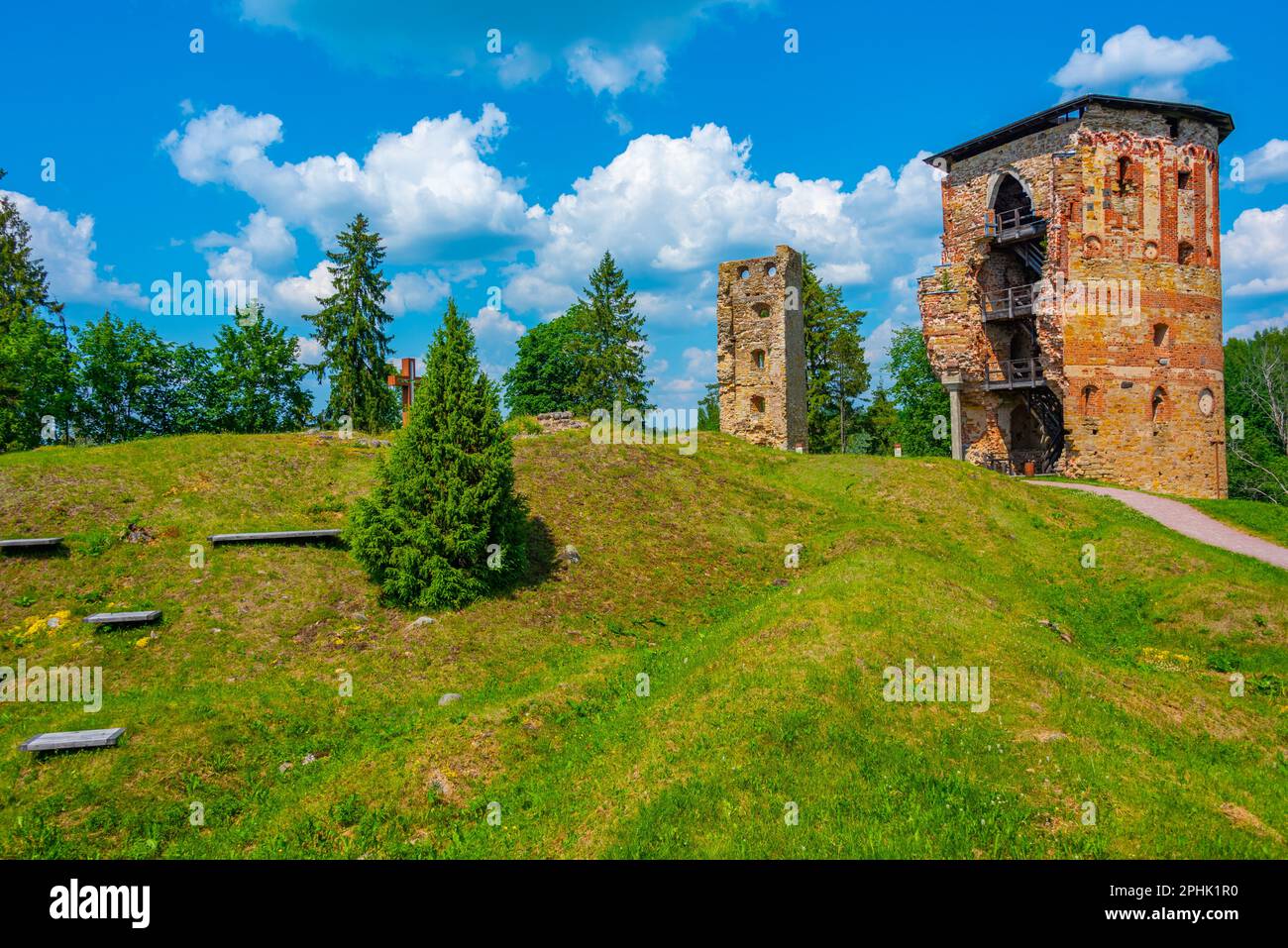 Vastseliina episcopal castle in Estonia Stock Photo - Alamy