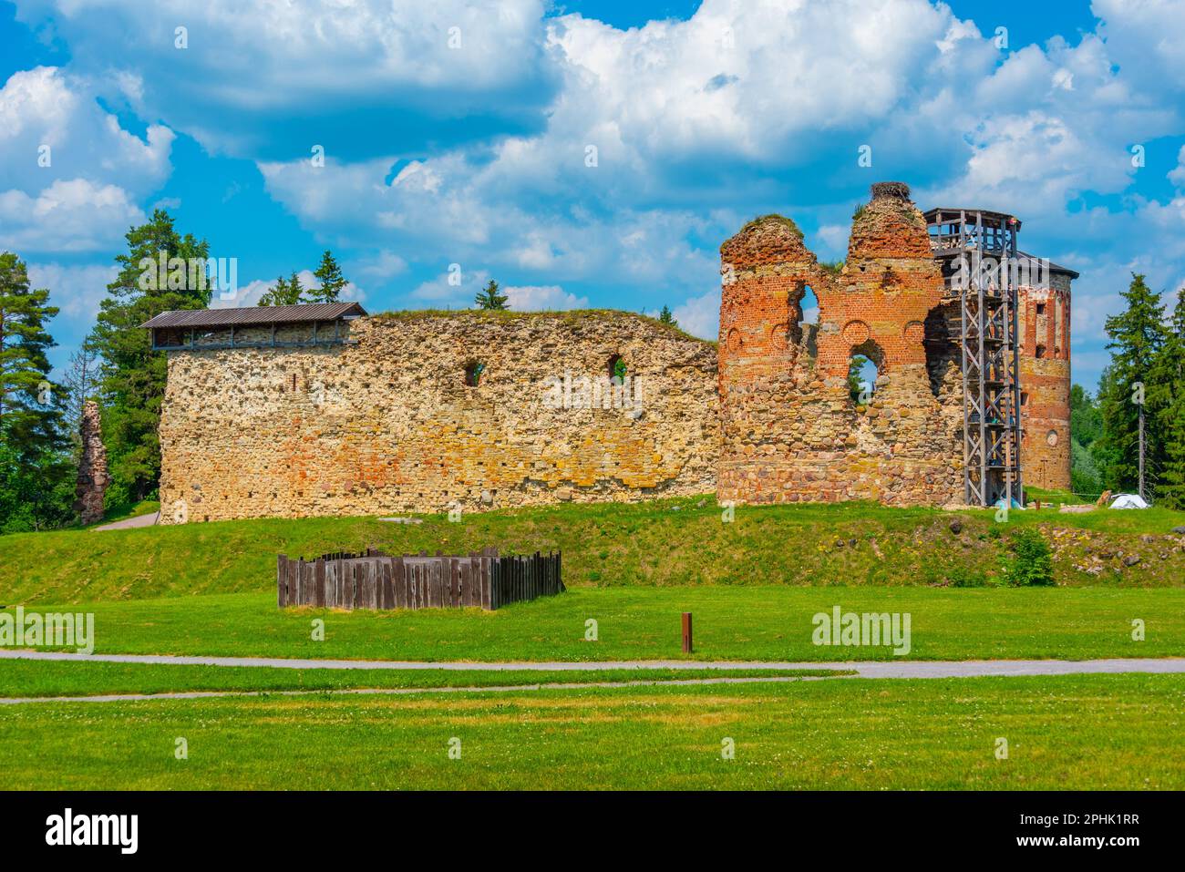 Vastseliina episcopal castle in Estonia Stock Photo - Alamy