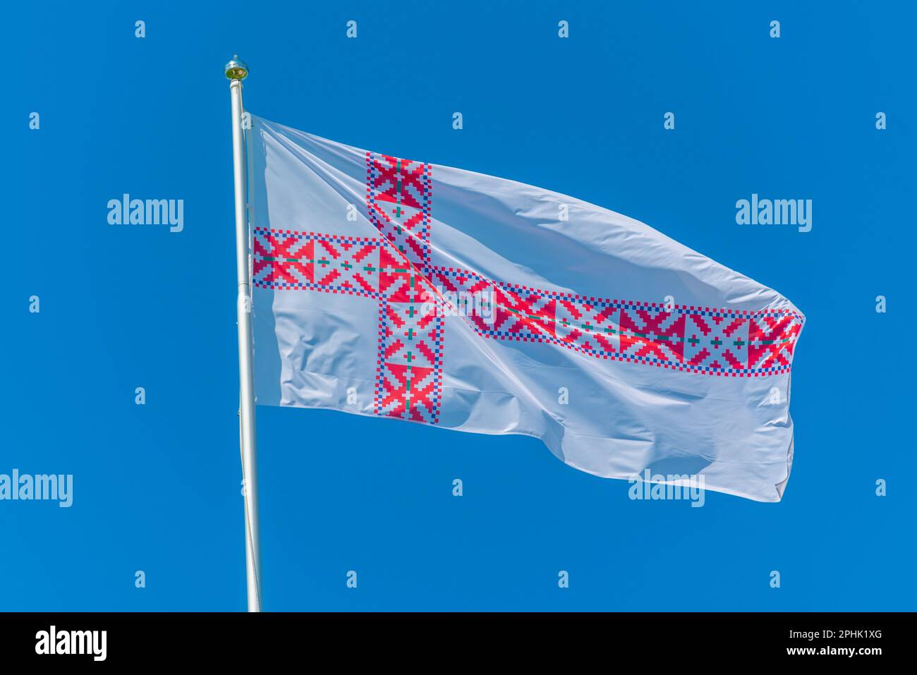 Official flag of Seto nation in Estonia Stock Photo - Alamy