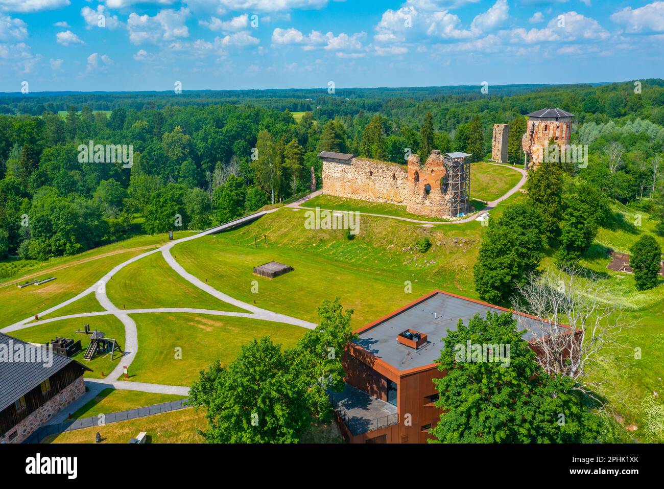Vastseliina episcopal castle in Estonia Stock Photo - Alamy