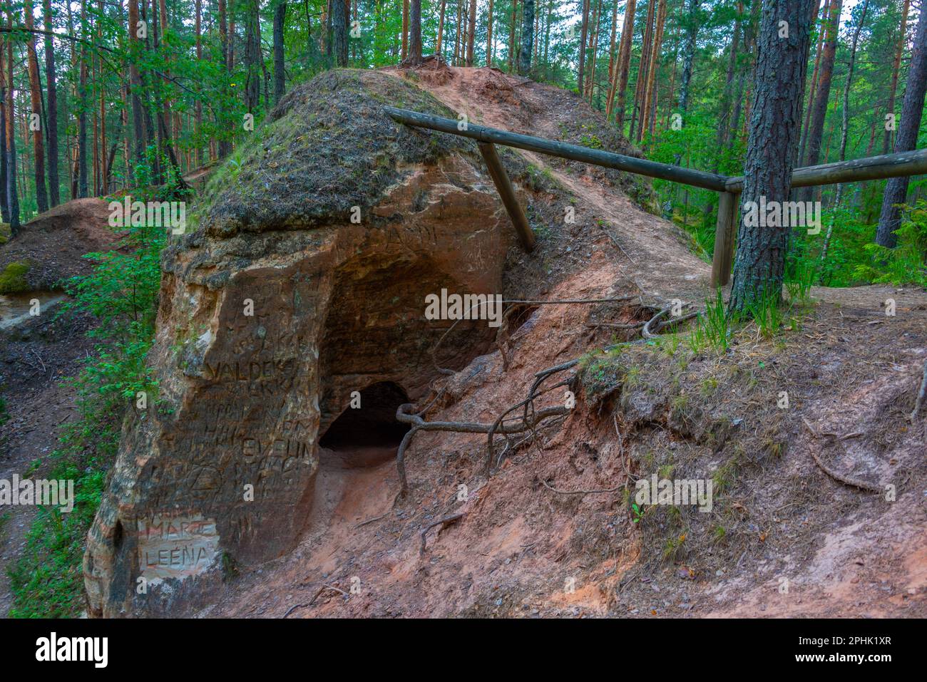 Natural landscape of Piusa caves in Estonia Stock Photo - Alamy