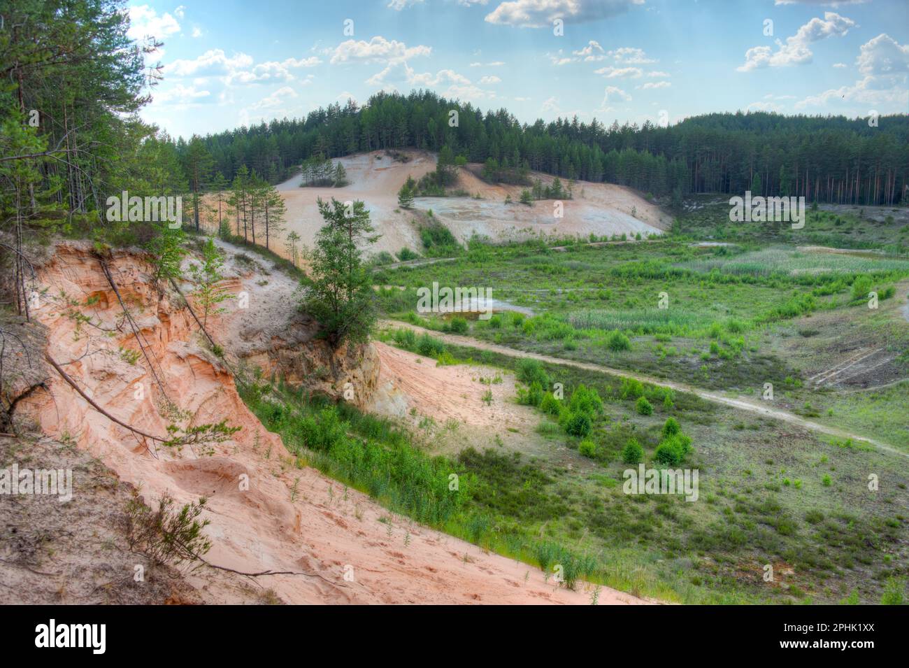 Natural landscape of Piusa caves in Estonia Stock Photo - Alamy