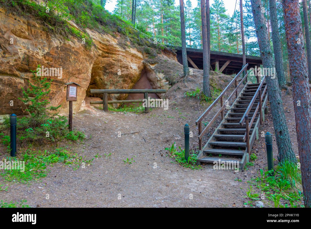 Natural landscape of Piusa caves in Estonia Stock Photo - Alamy