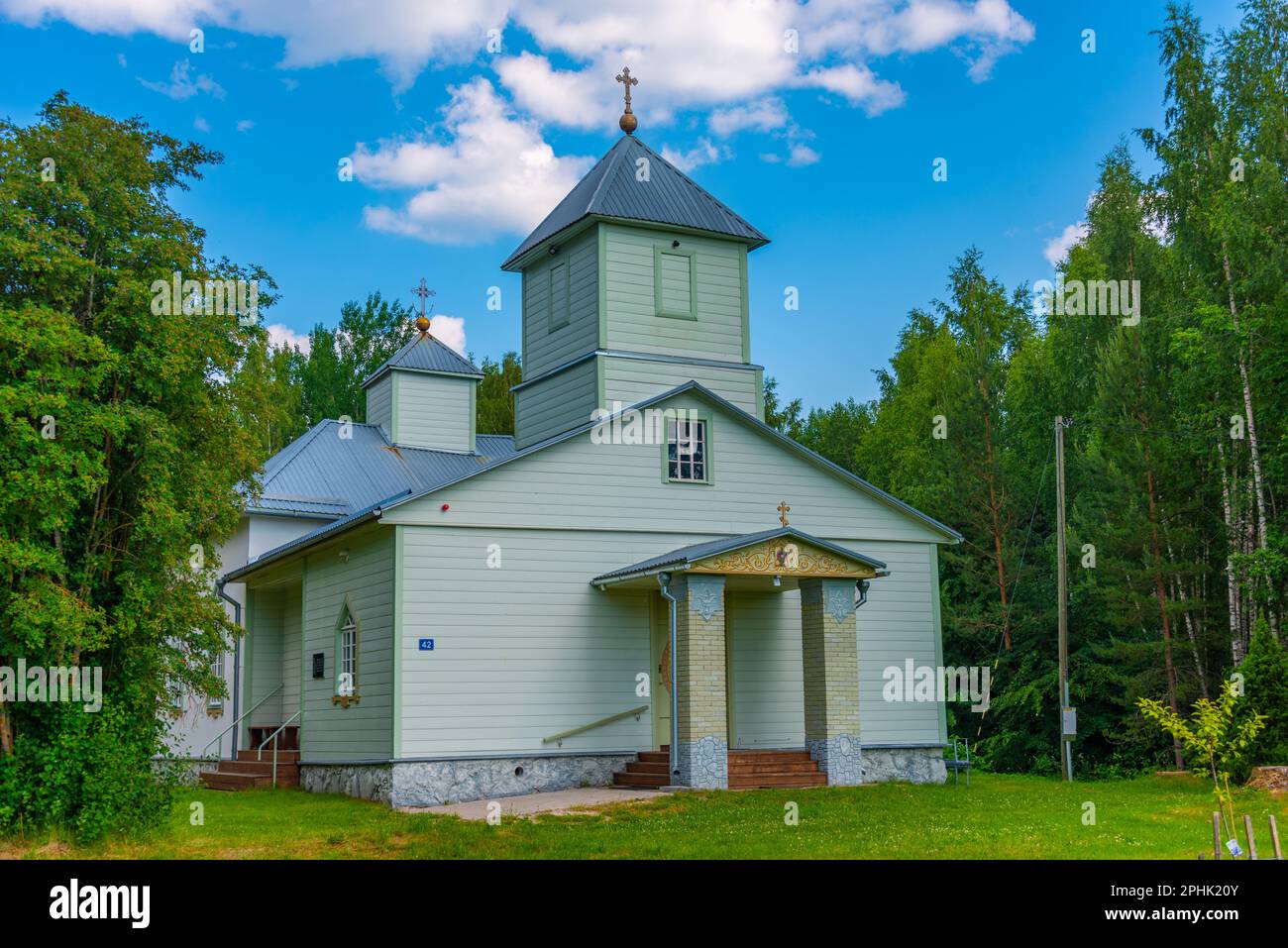 The Obinitsa Church of Transfiguration of Our Lord in Estonia Stock ...