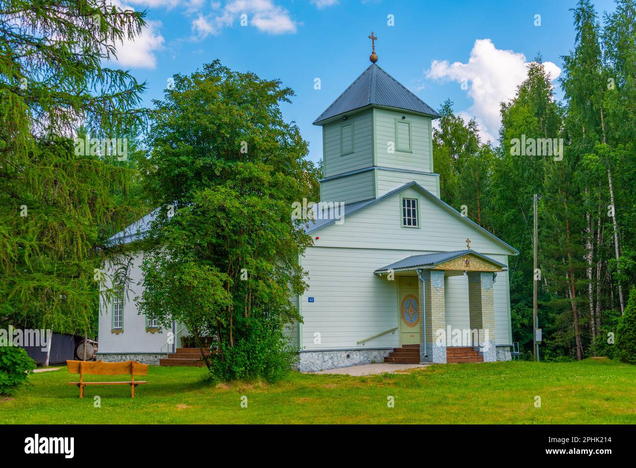 The Obinitsa Church of Transfiguration of Our Lord in Estonia Stock ...