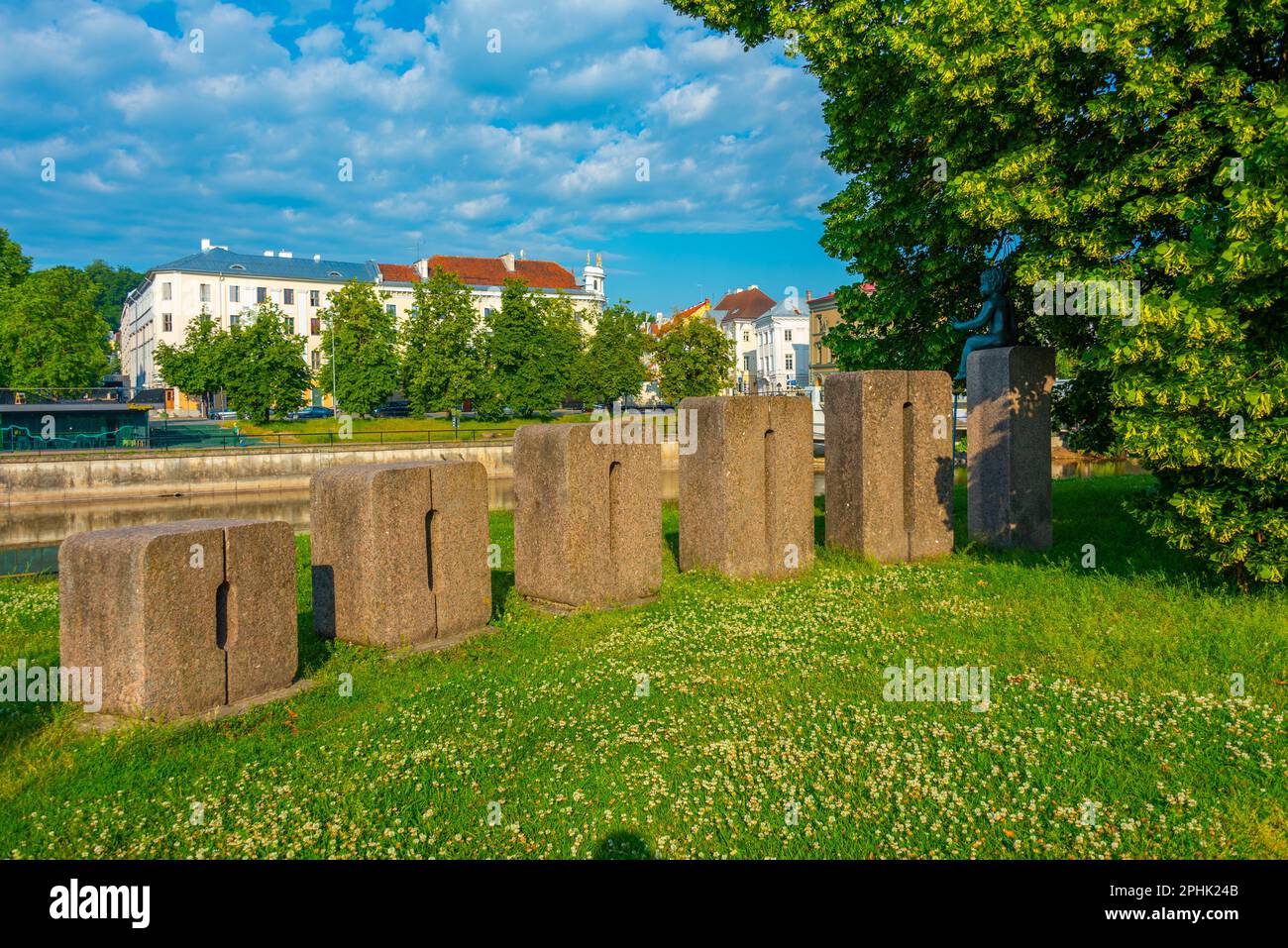 Riverside of Emajogi river in Estonian town Tartu Stock Photo - Alamy