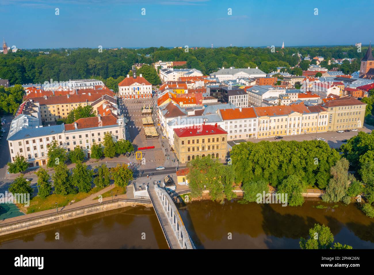 Panorama view of Estoniam town Tartu Stock Photo - Alamy