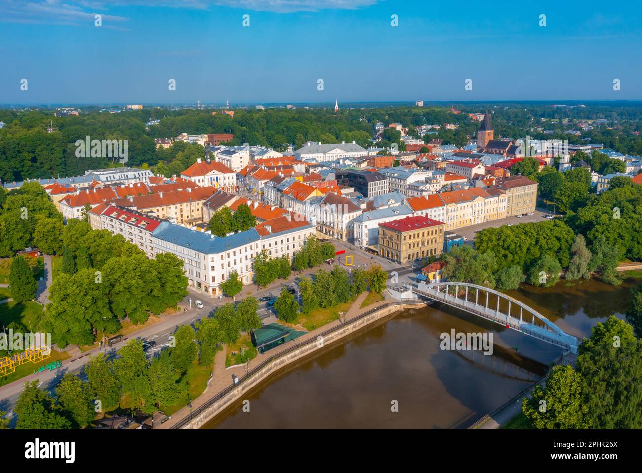 Panorama view of Estoniam town Tartu Stock Photo - Alamy
