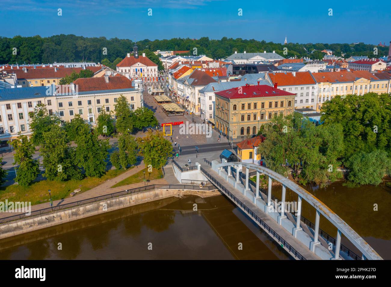 Panorama view of Estoniam town Tartu Stock Photo - Alamy
