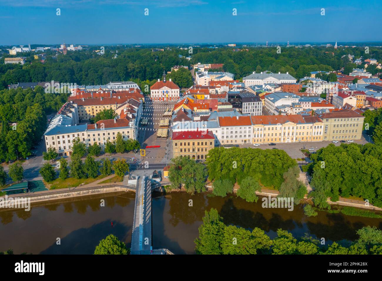 Panorama view of Estoniam town Tartu Stock Photo - Alamy