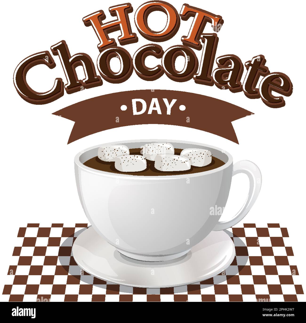 Hot Chocolate Day Banner Design illustration Stock Vector Image & Art ...