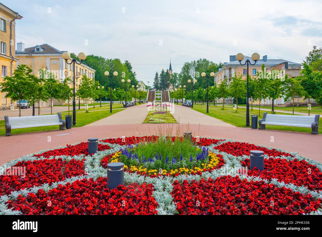 Mere puiestee promenade leading to a beach in SillamГ¤e Stock Photo - Alamy