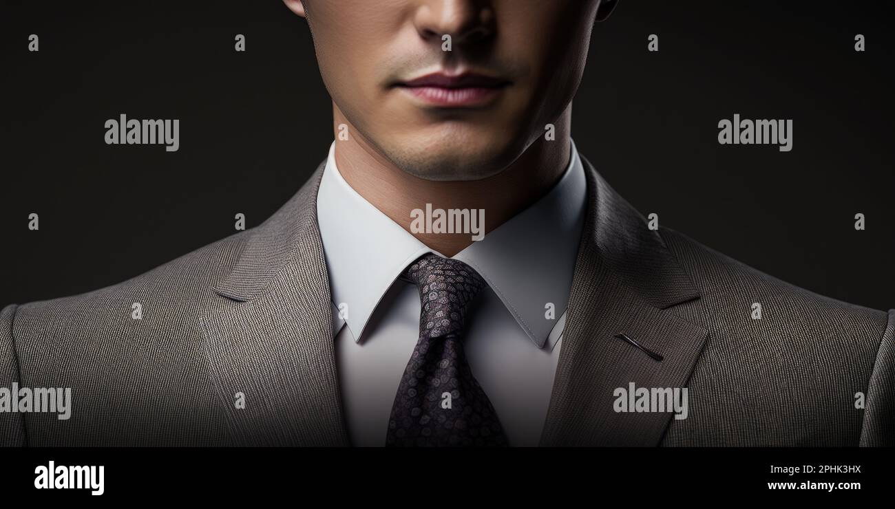 A male model is standing and posing wearing a plain black shirt and ...