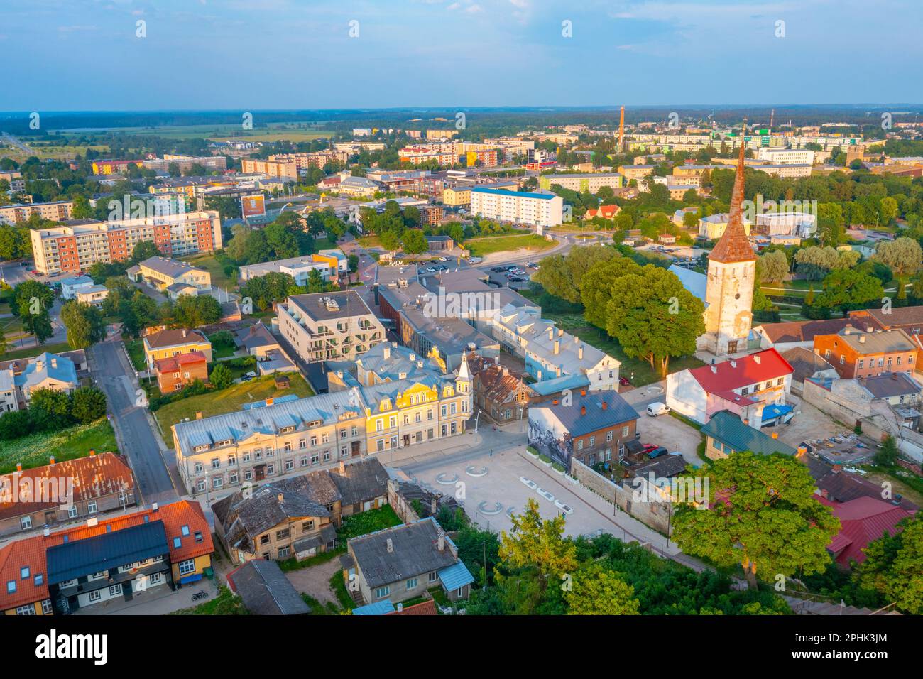 Aerial view of Estonian town Rakvere Stock Photo - Alamy